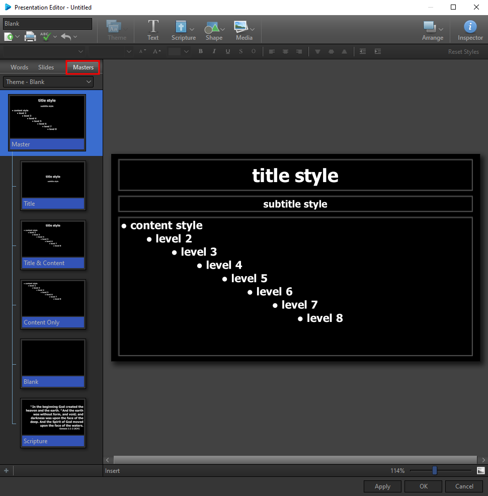 Editing Presentations